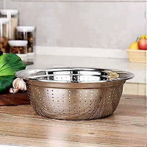 Stainless Steel Colander with Mixing Bowl, Kitchen Colander Metal Salad ...