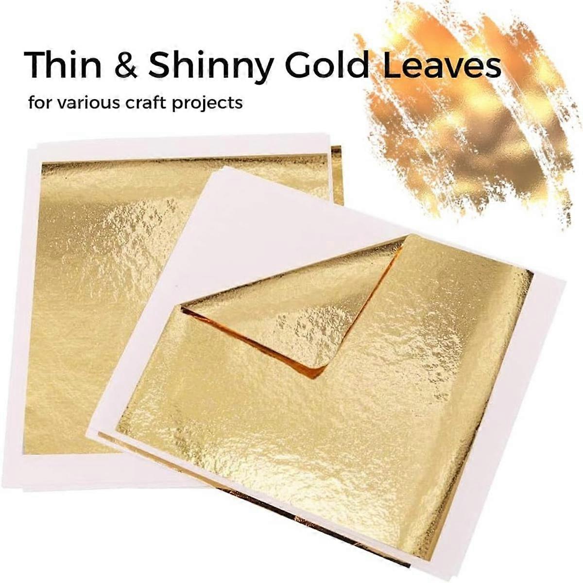 Gold-Leaf Sheets for Art, 3 Colors 150 Sheets Gold Foil Sheets for DIY ...