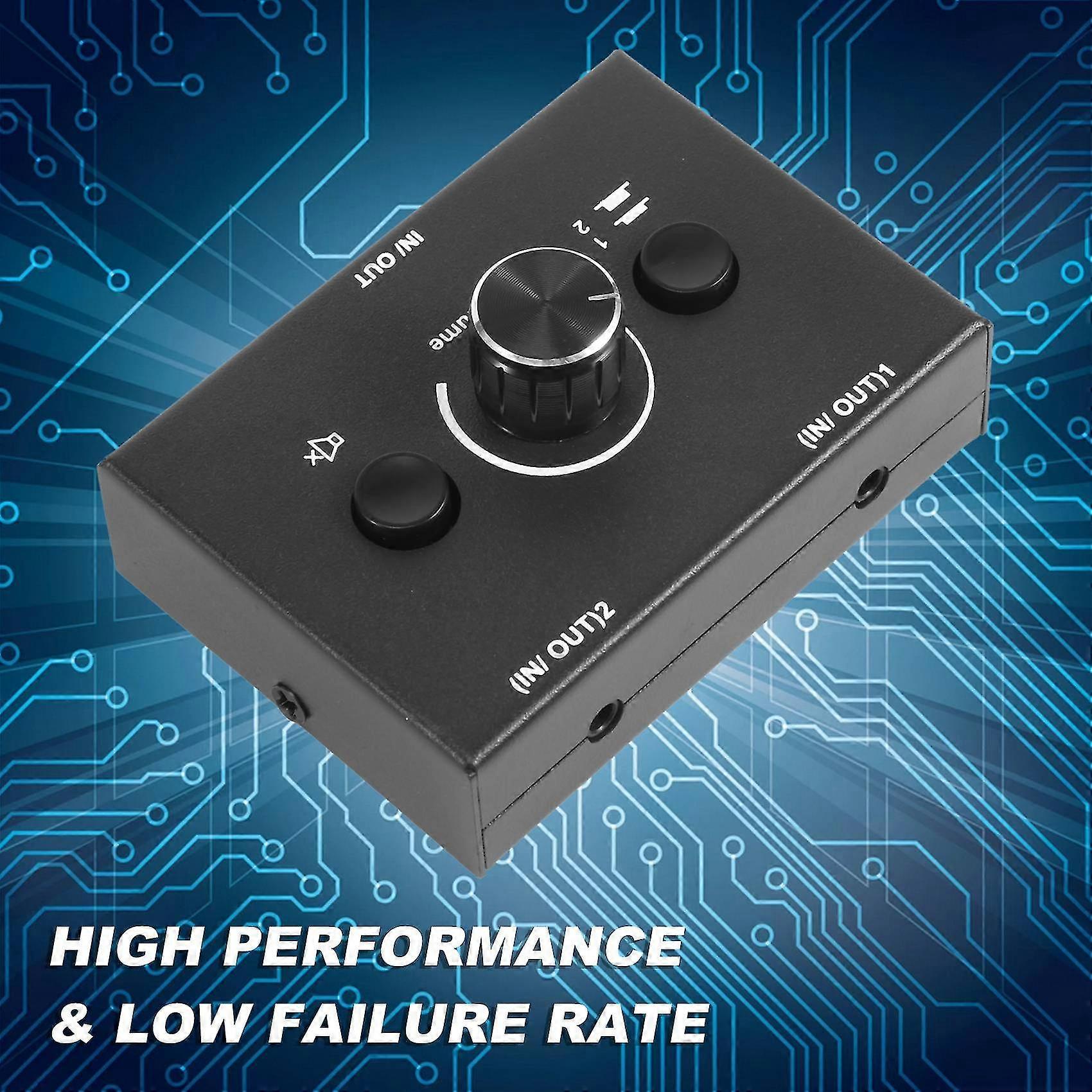 3.5mm Audio Switcher, 2 Input 1 Output/1 Input 2 Output Audio Splitter Switcher, Audio Switcher ...