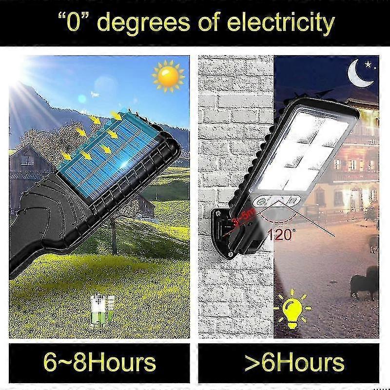 Ny udendørs Solar Street Light Vandtæt Sensor Garden Light roterende ...