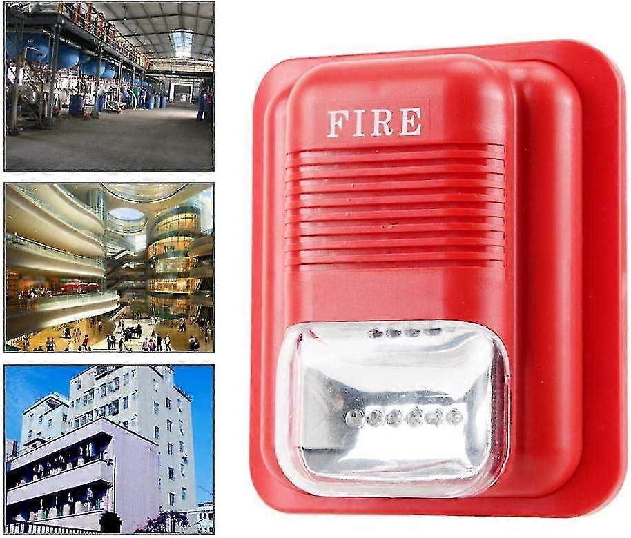 DC12V/24V Fire Protection Alarm, Siren Alert Security System with Strobe Buzzer, 105DB Siren ...