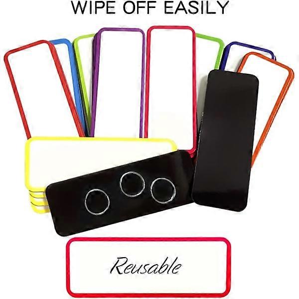 54-pack whiteboard magnets, 9 colors - 29 x 79 mm - writable magnet ...