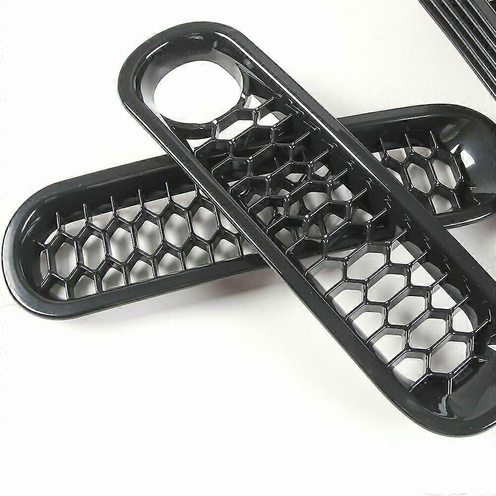 Front Grill Mesh Inserts Kit Clip-in Grille Guard Mesh Grille with Lock ...