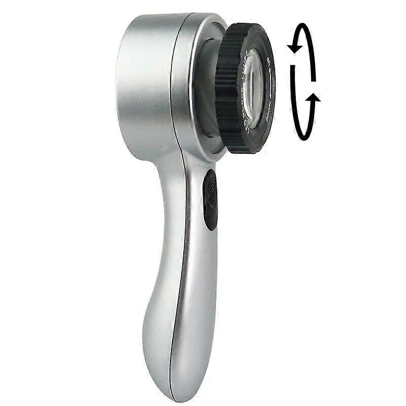 30X Handheld Magnifier USB Rechargeable Magnifying Glass with 12 LED ...