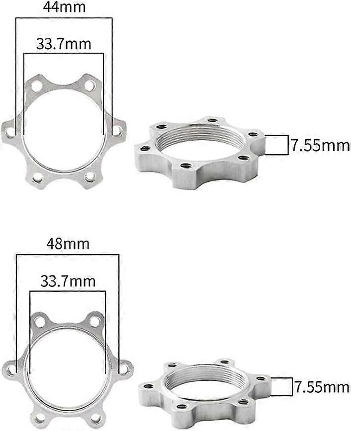 Bike Hub Adapter,44mm Screw Bike Disc Brake Flange Adapter Center Brake ...