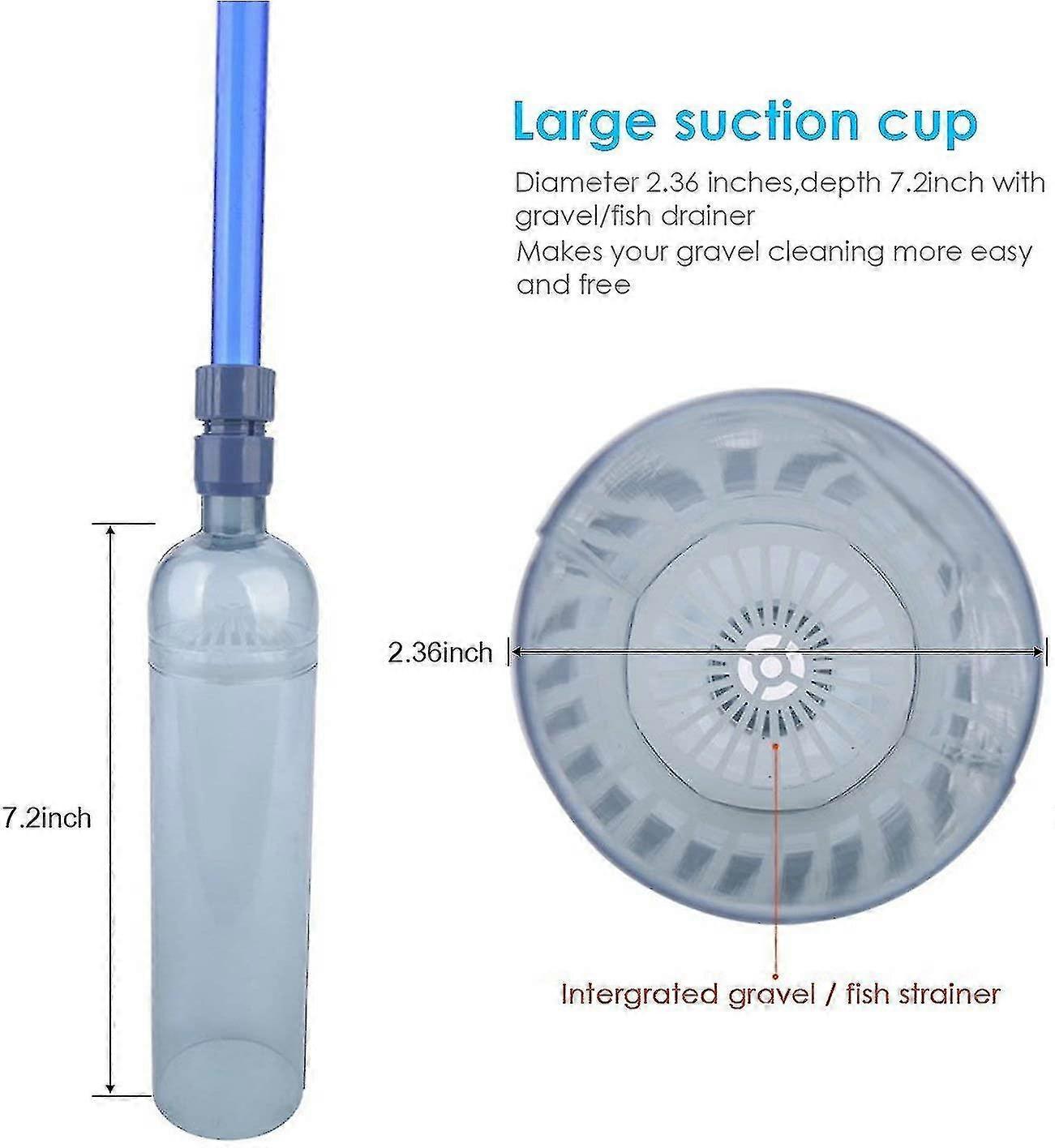 Aquarium Vacuum Siphon Pump - 2.3m - With Flow Control Faucet - Fish ...