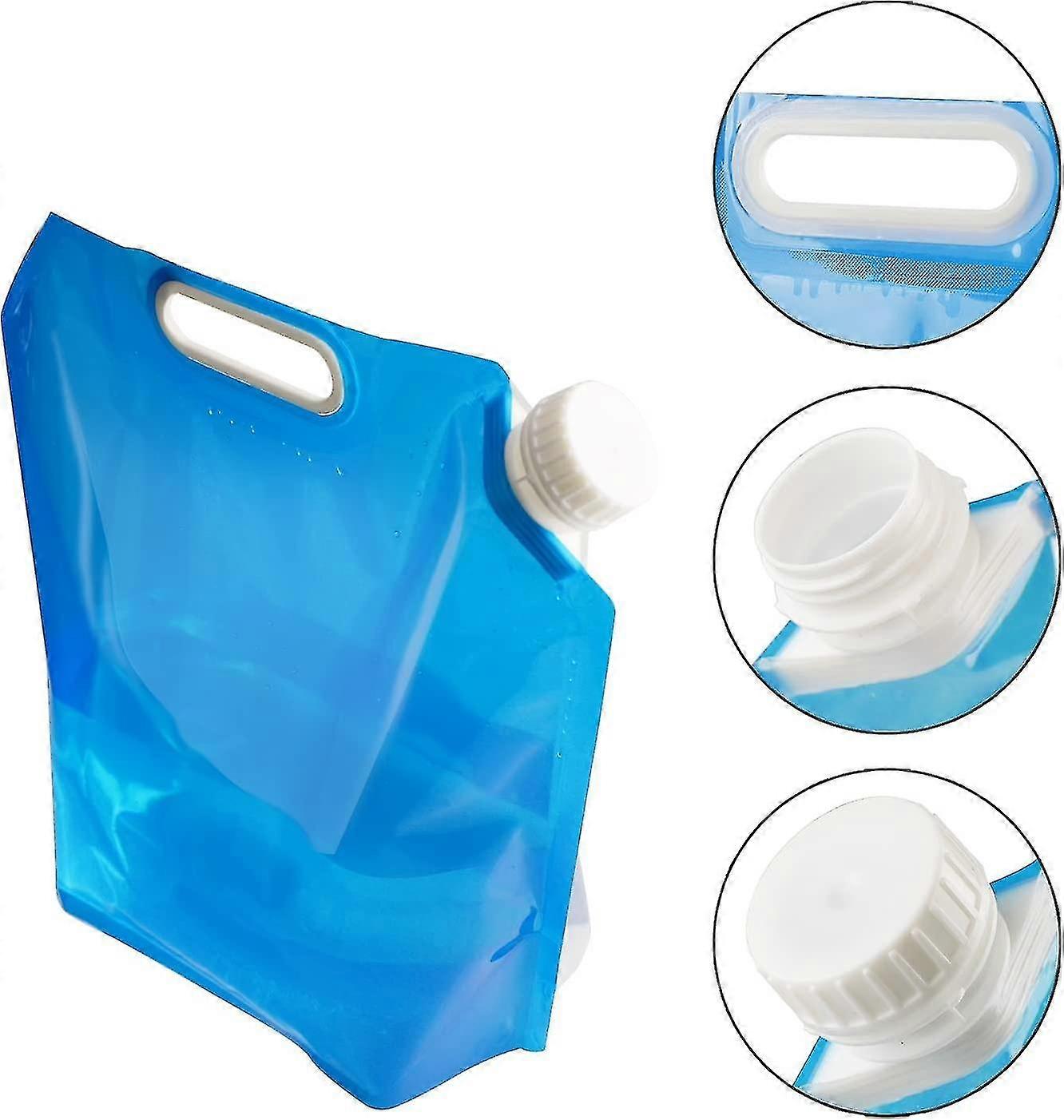 2 Pack 5l/ 10l Water Carrier Folding Drinking Water Container, Outdoor Folding Water Bag Lh-1 ...