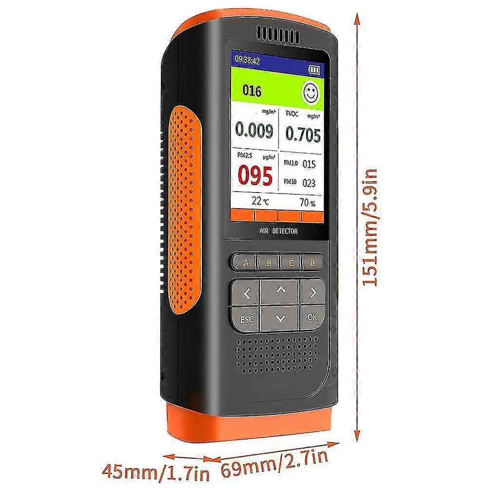 Formaldehyde Detector Quality Monitor Pm 2.5 Portable Display Pollution ...