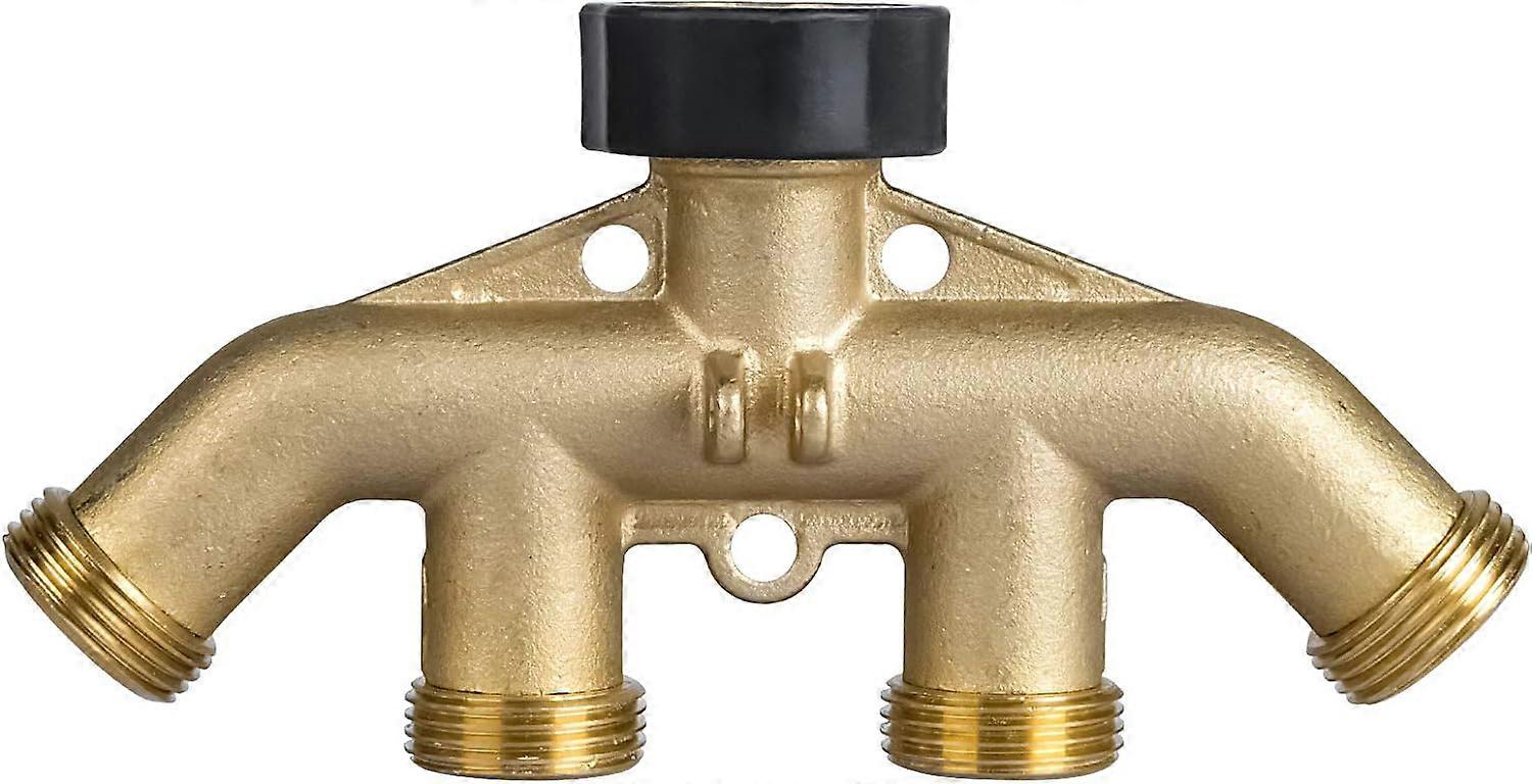 4 Way Brass Tap Manifold with Individual On/Off Valves, Tap Adaptor for ...
