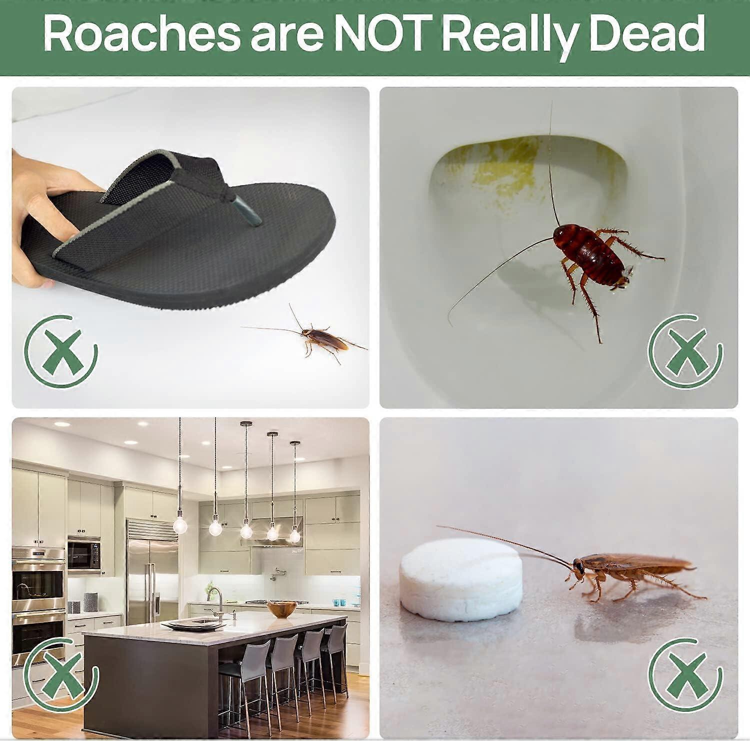 1 set of 8 cockroach killing gel baits, kill cockroaches, poison infected cockroaches will not ...