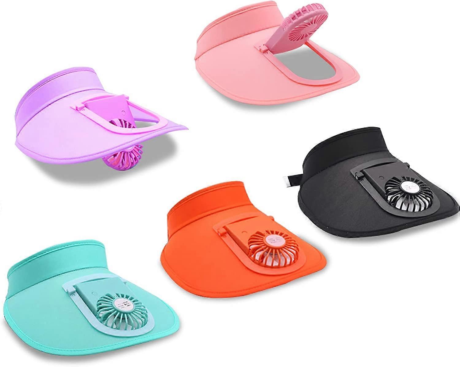 Sun Visors Hat with Fan for Women - Fan Visor Hat - Three Gear ...