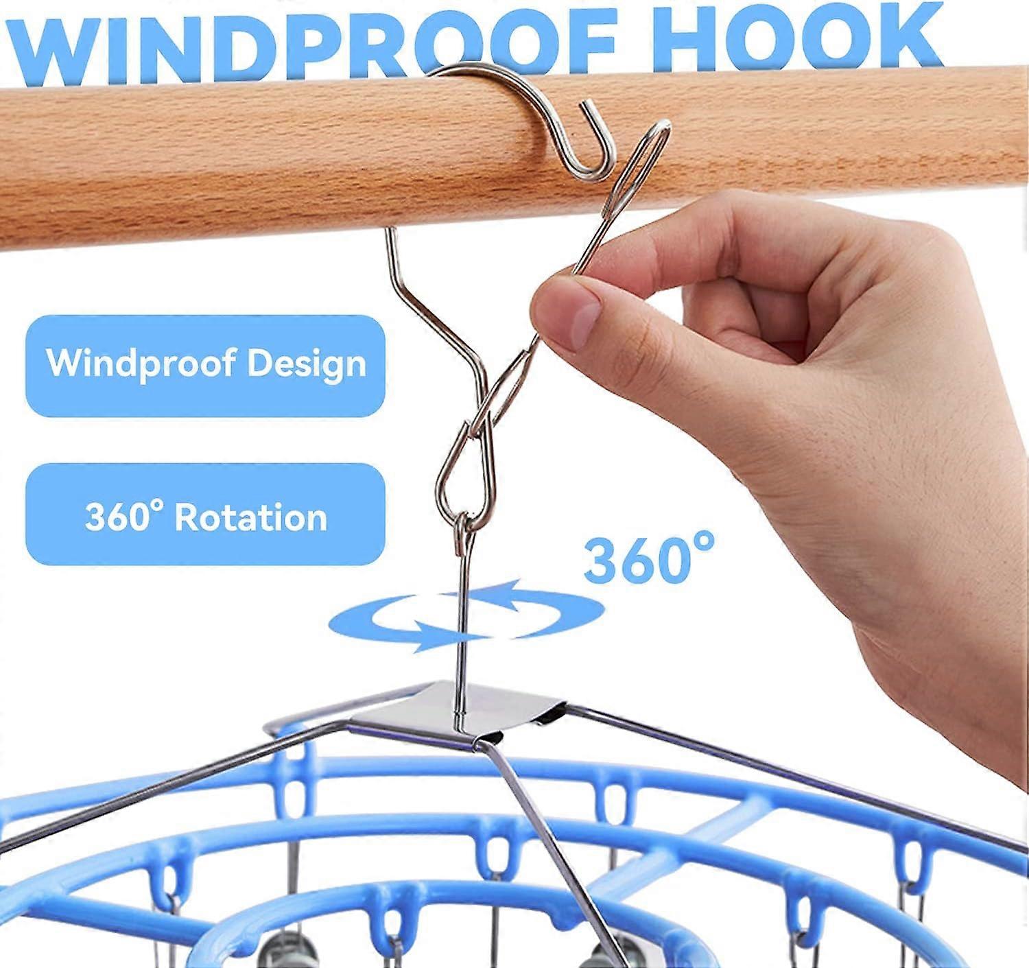 Clothes Drying Rack,Stainless Steel Laundry Drip Hanger with 24 Clips ...