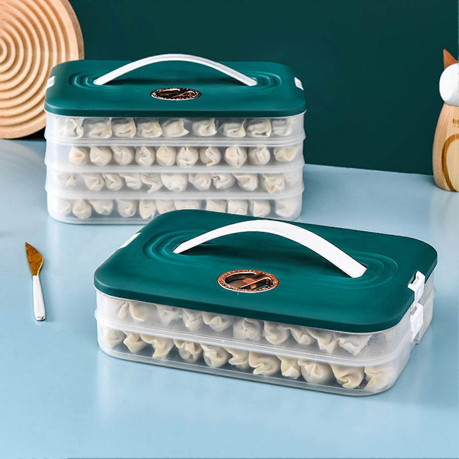 Dumpling Storage Box with Sturdy Handle Single/Dual/Triple/Four Layer ...