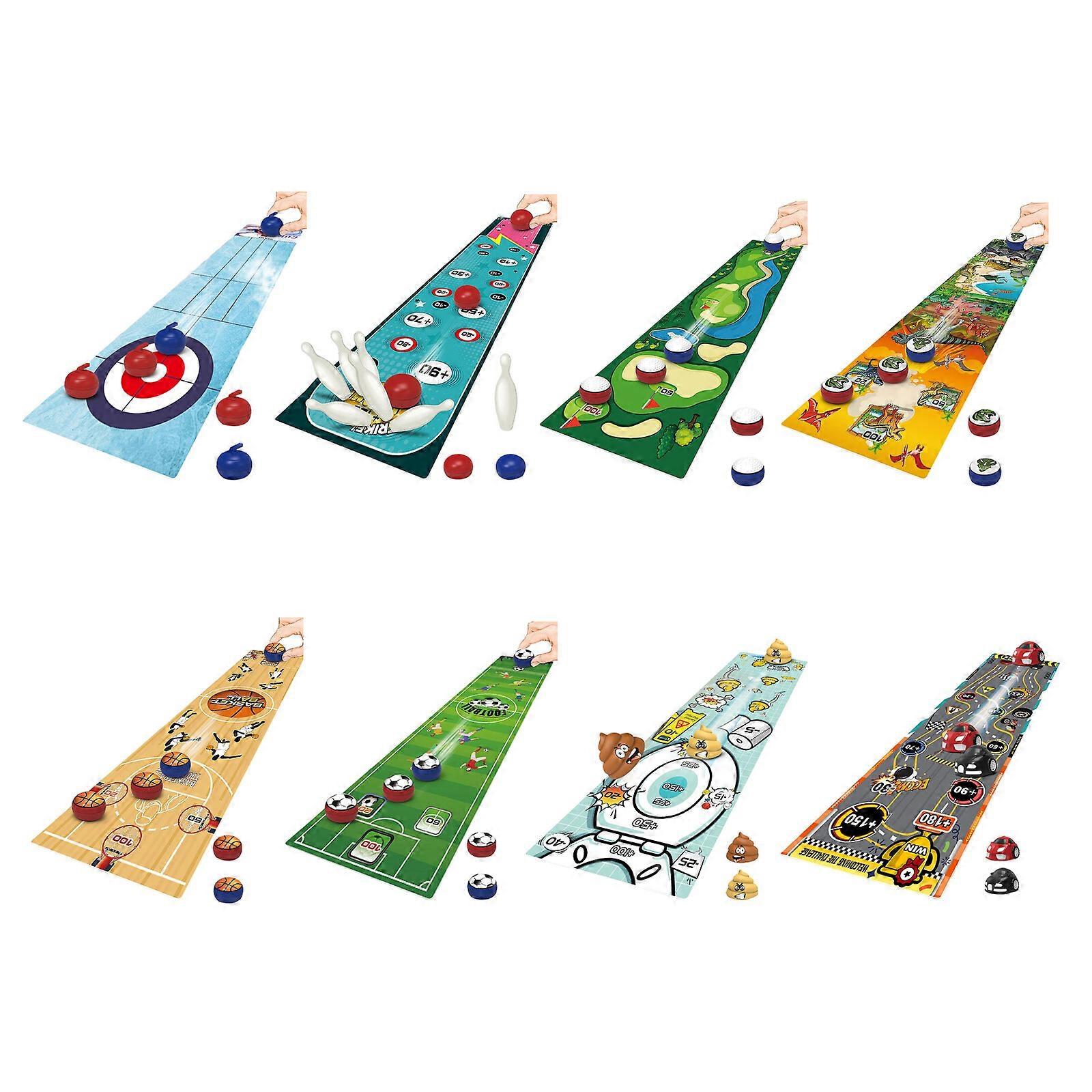 2024 Curling 3 in 1 Board Game,Tabletop Shuffleboard Bowling Curling ...