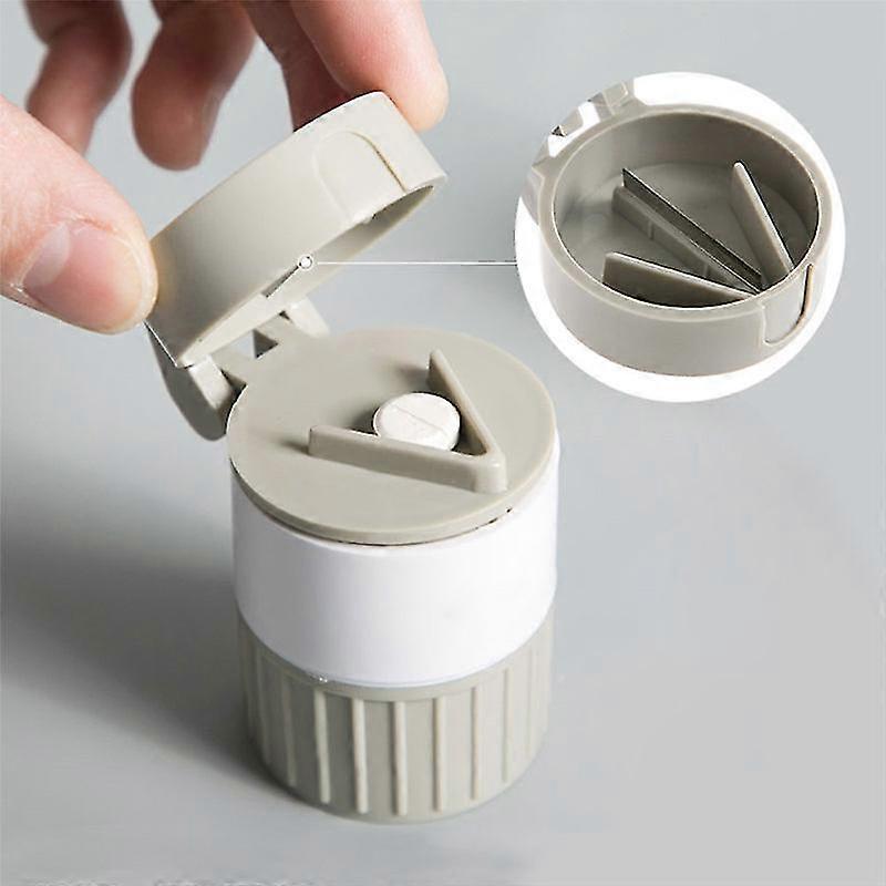 4 Layer Pill Box Cutter Medicine Crusher Grinder Splitter Tablet Cutter ...