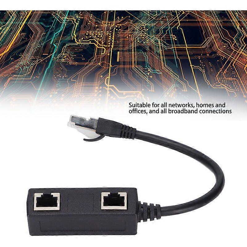 to 2 Port RJ45 Splitter Adapter Smooth Transmission Excellent ...