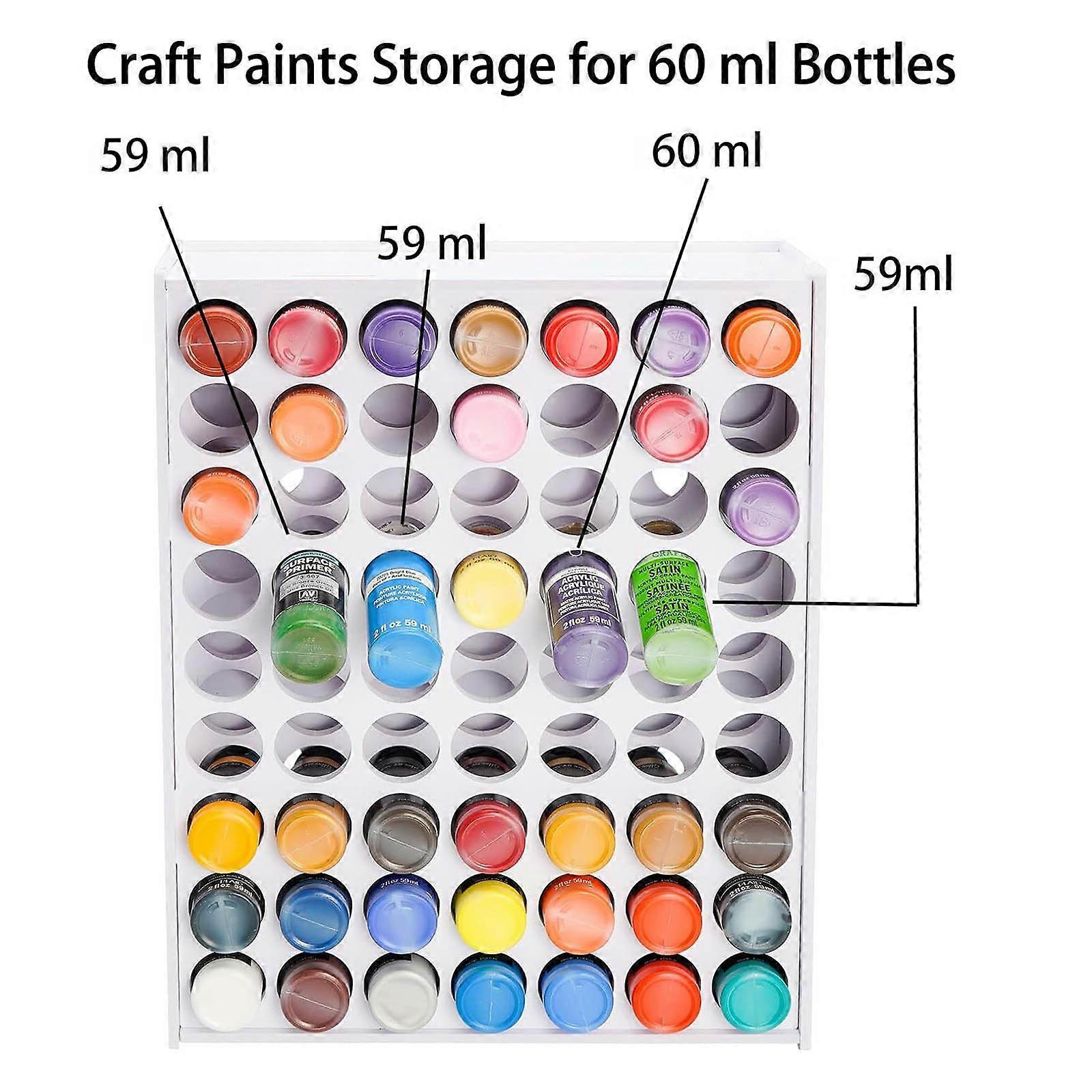 Wall Mounted Craft Paint Storage Rack Vertical Paint Storage Rack 49/63 ...