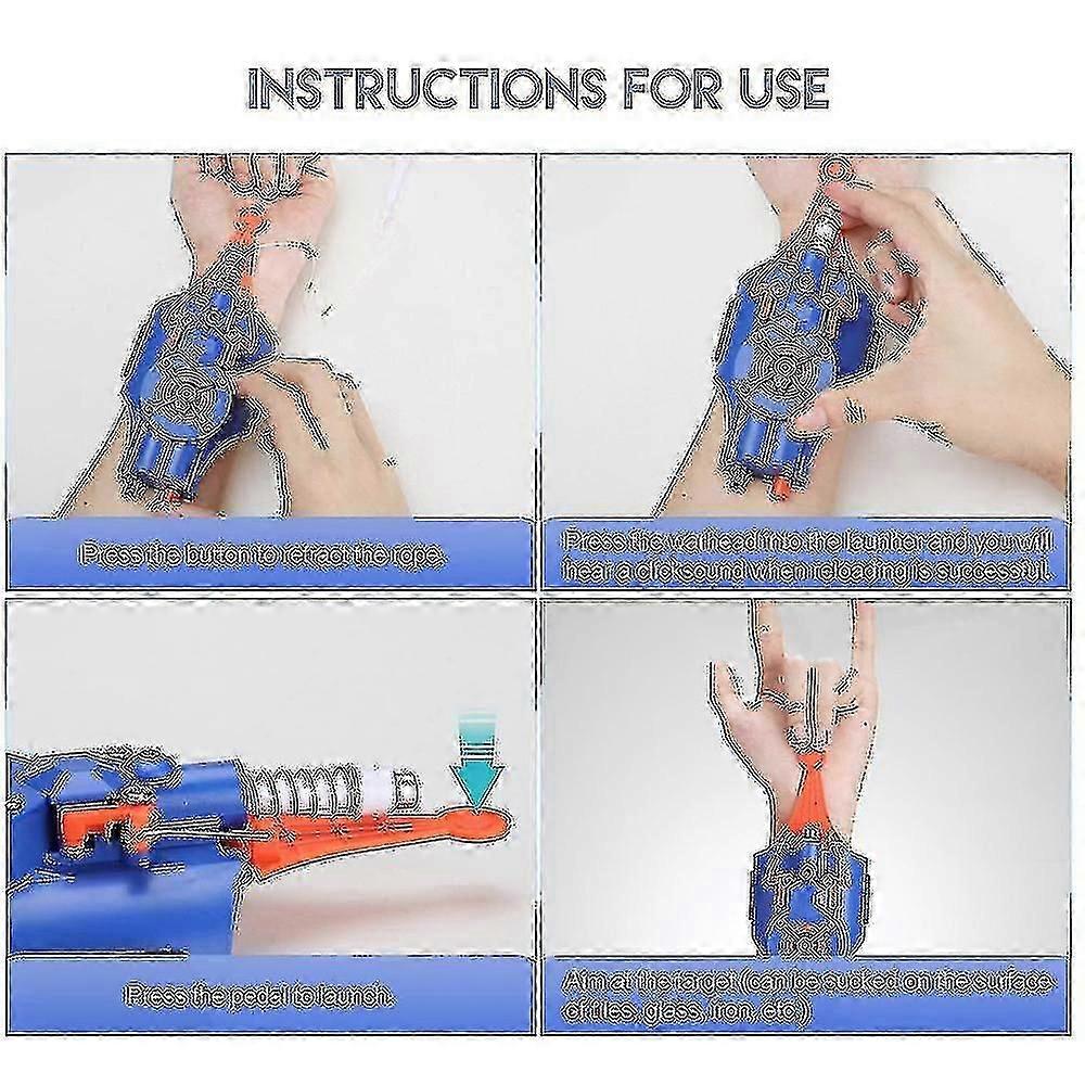 Web Shooters, Spider Silk Launcher For Kids - Usb Charging, Rope ...
