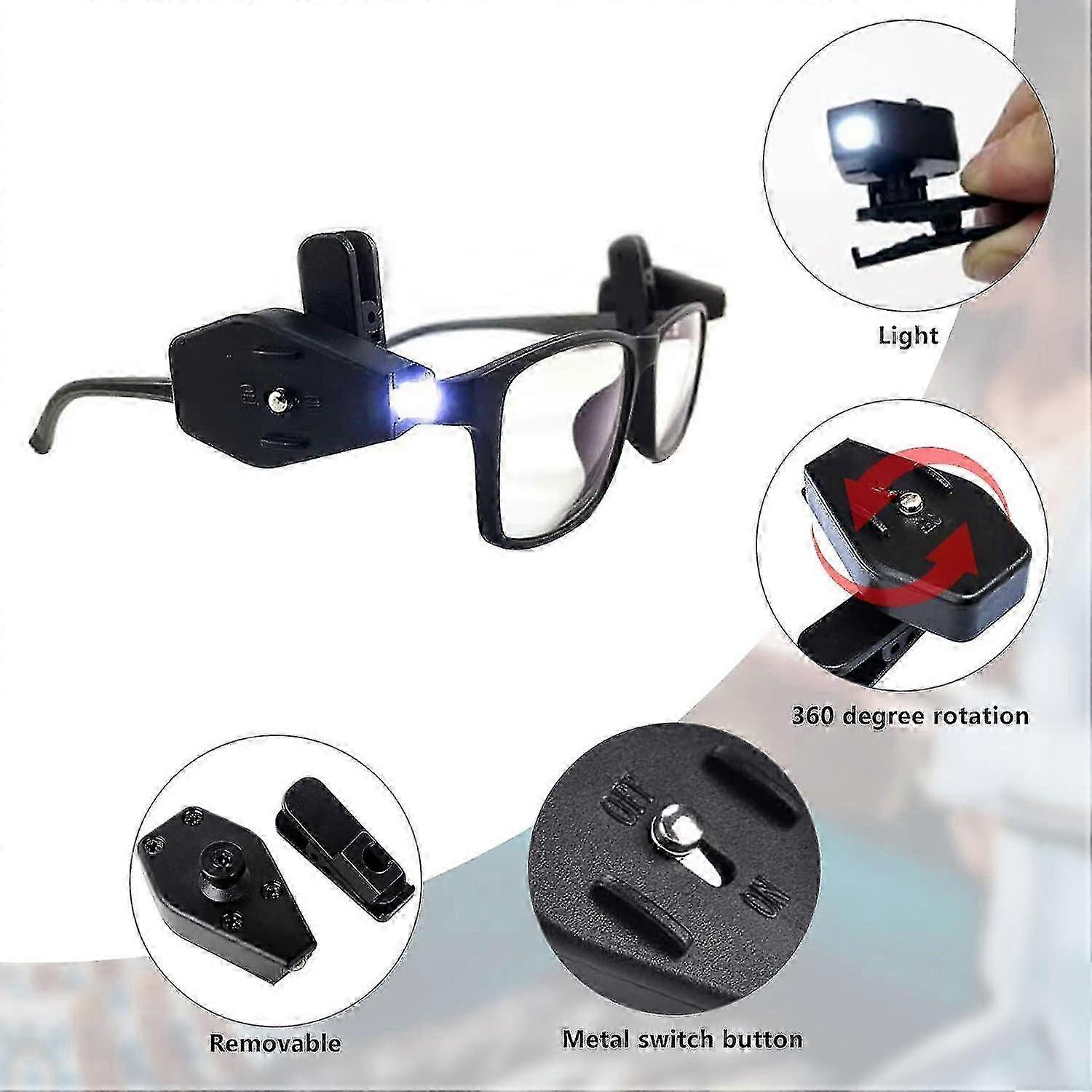Mini Book Reading Light on Eyeglass,Universal Flexible Flashlight LED ...
