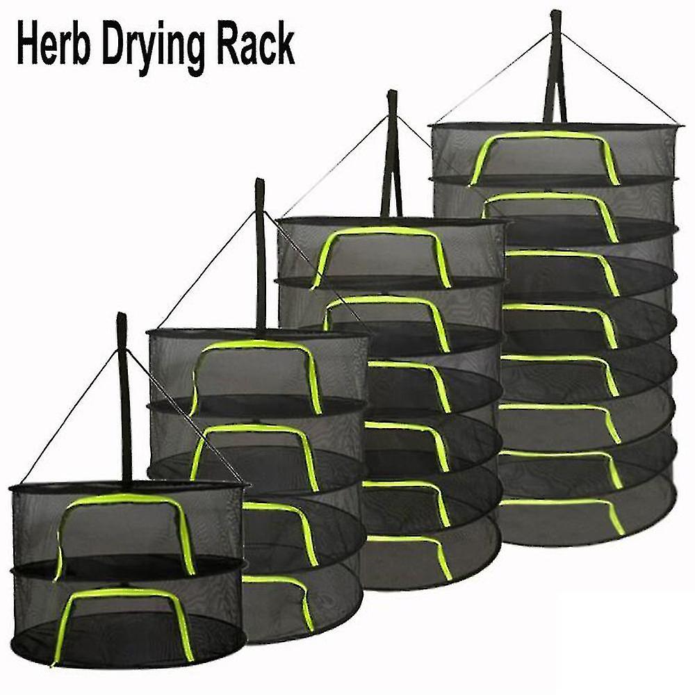 Layers Drying Net For Herbs Hanging Basket Folding Dry Rack Herb Drying ...