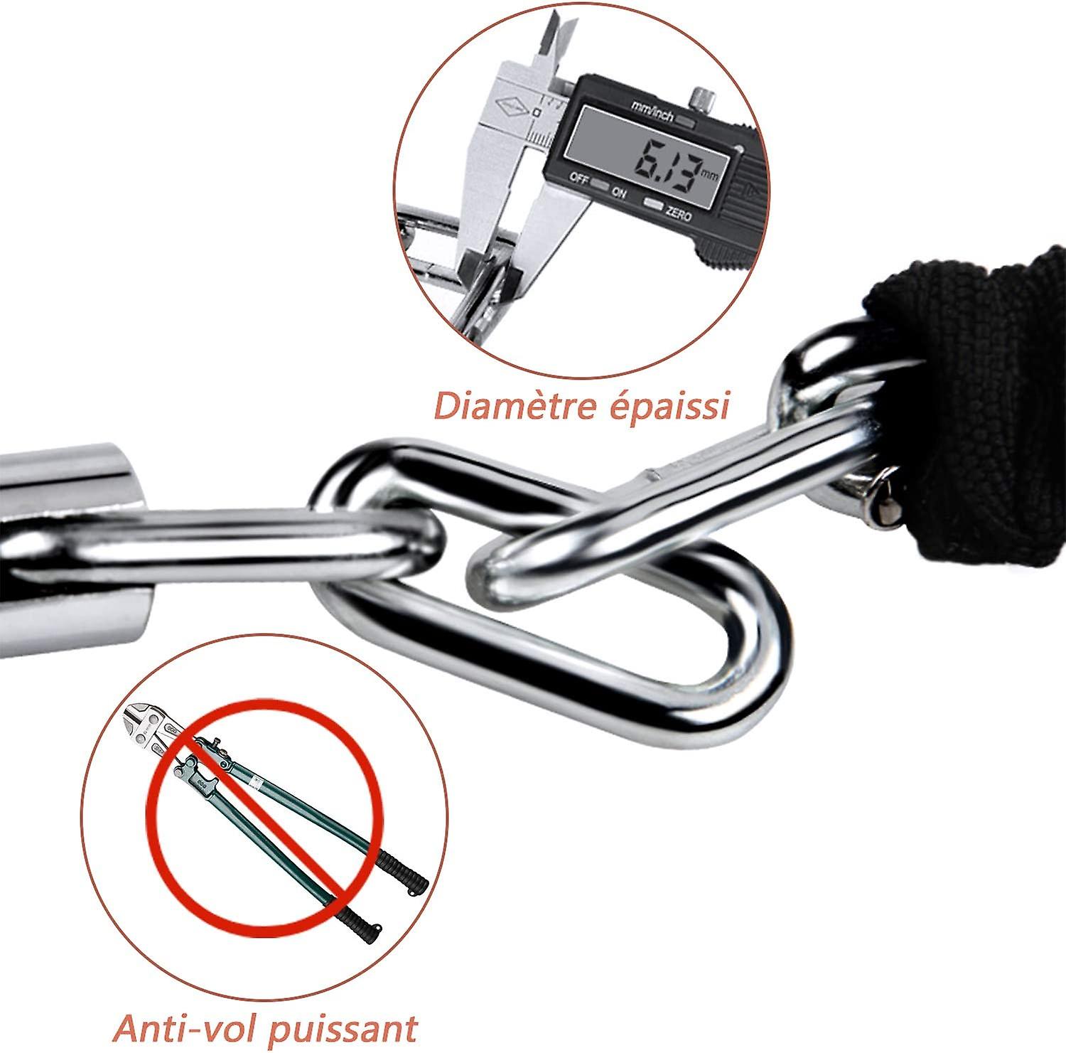 Code Bike Chain Lock 5.7mm X 90cm, 5 Digit Bike Lock, Zinc Alloy ...