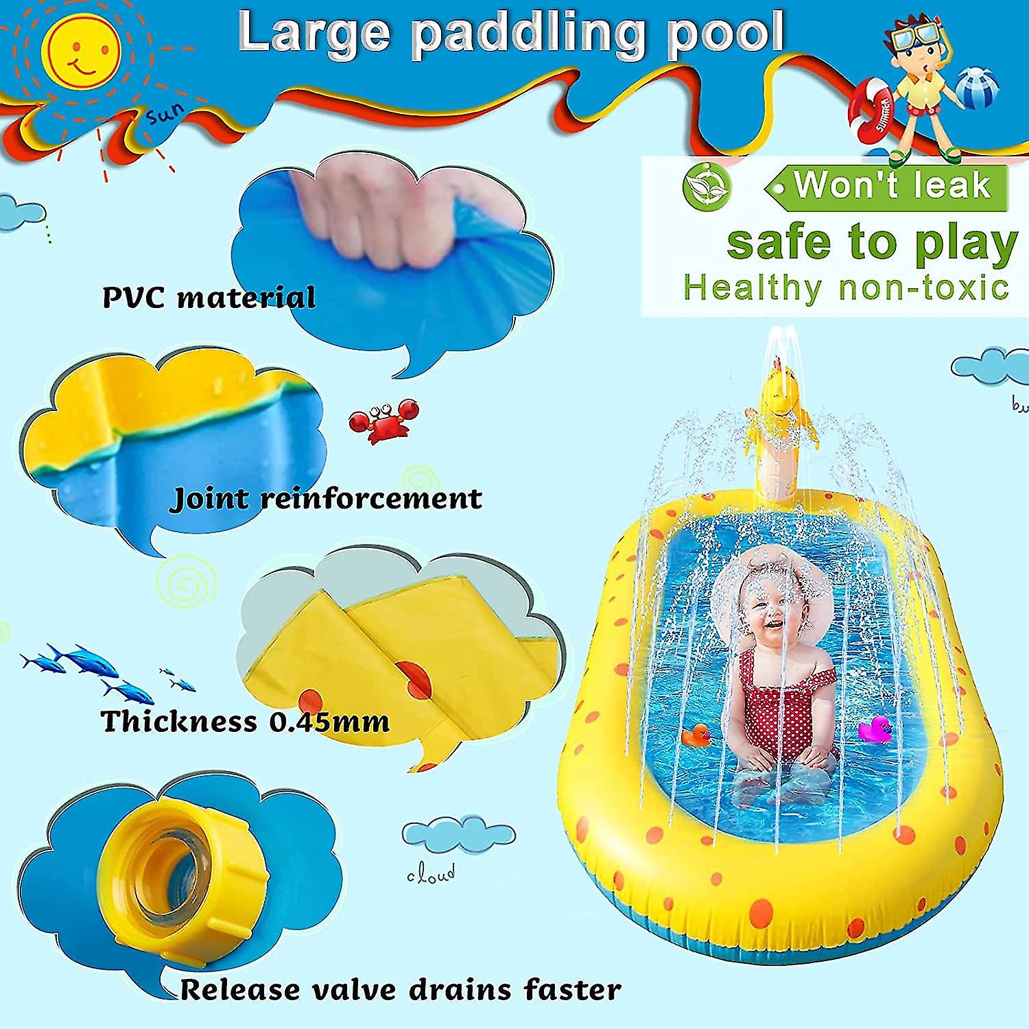 Paddling Pools For Kids Inflatable Sprinkler Mat Swimming Pool For ...