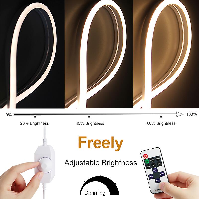 Led 12v Makeup Mirror Light Strip Vanity Light Dimmable Control Remote ...