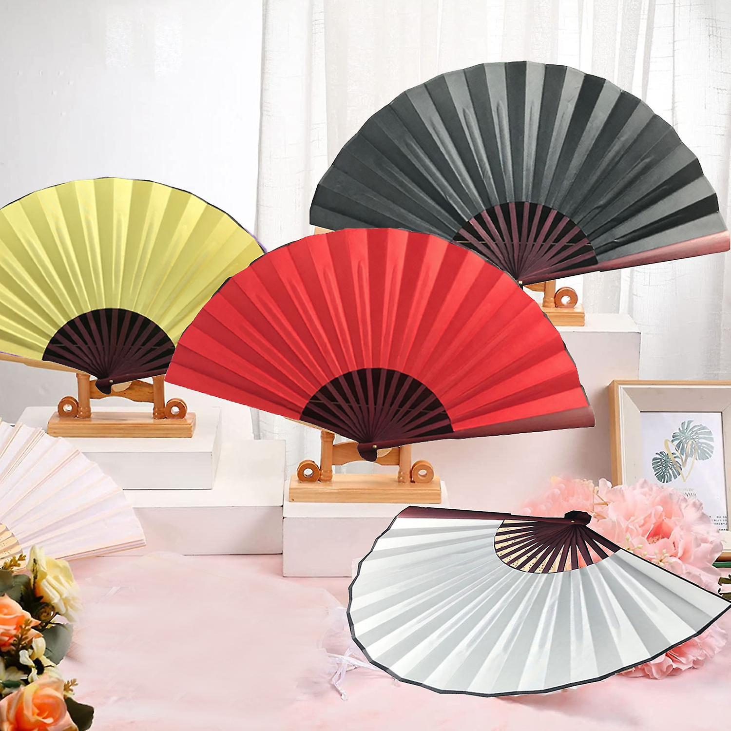 Folding Fan Exquisite Smooth Burr-free DIY Bamboo Silk Cloth Blank ...
