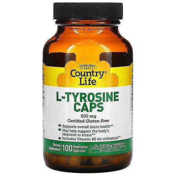 Country Life, L-Tyrosine Caps, 500 mg, 100 Vegetarian Capsules | Fruugo UK