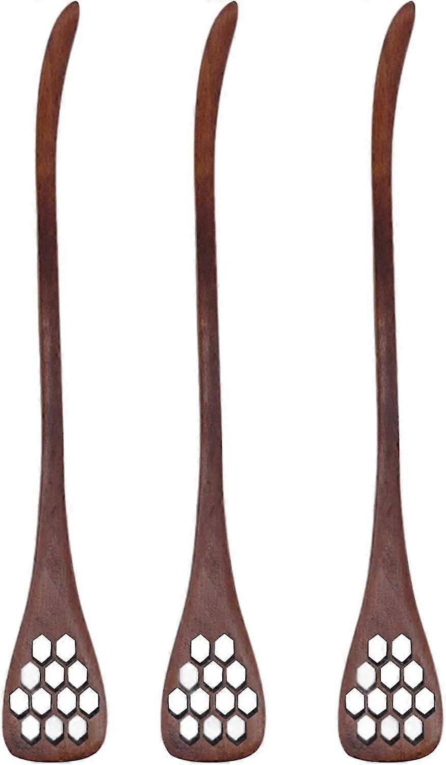 Wood Honey Drizzler 3pcs, Honey Dipper Sticks Wooden Honey Comb Honey ...