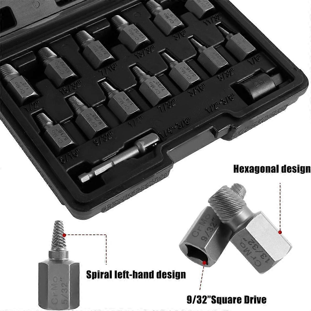27Pcs Screw Extractor Set, Stripped Bolt Remover, Bolt Extractor Kit ...
