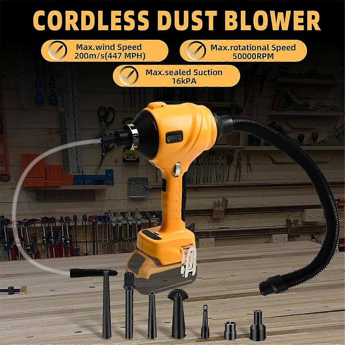 Cordless Dust Blower for 20V Battery, Brushless Handheld Leaf Blower ...