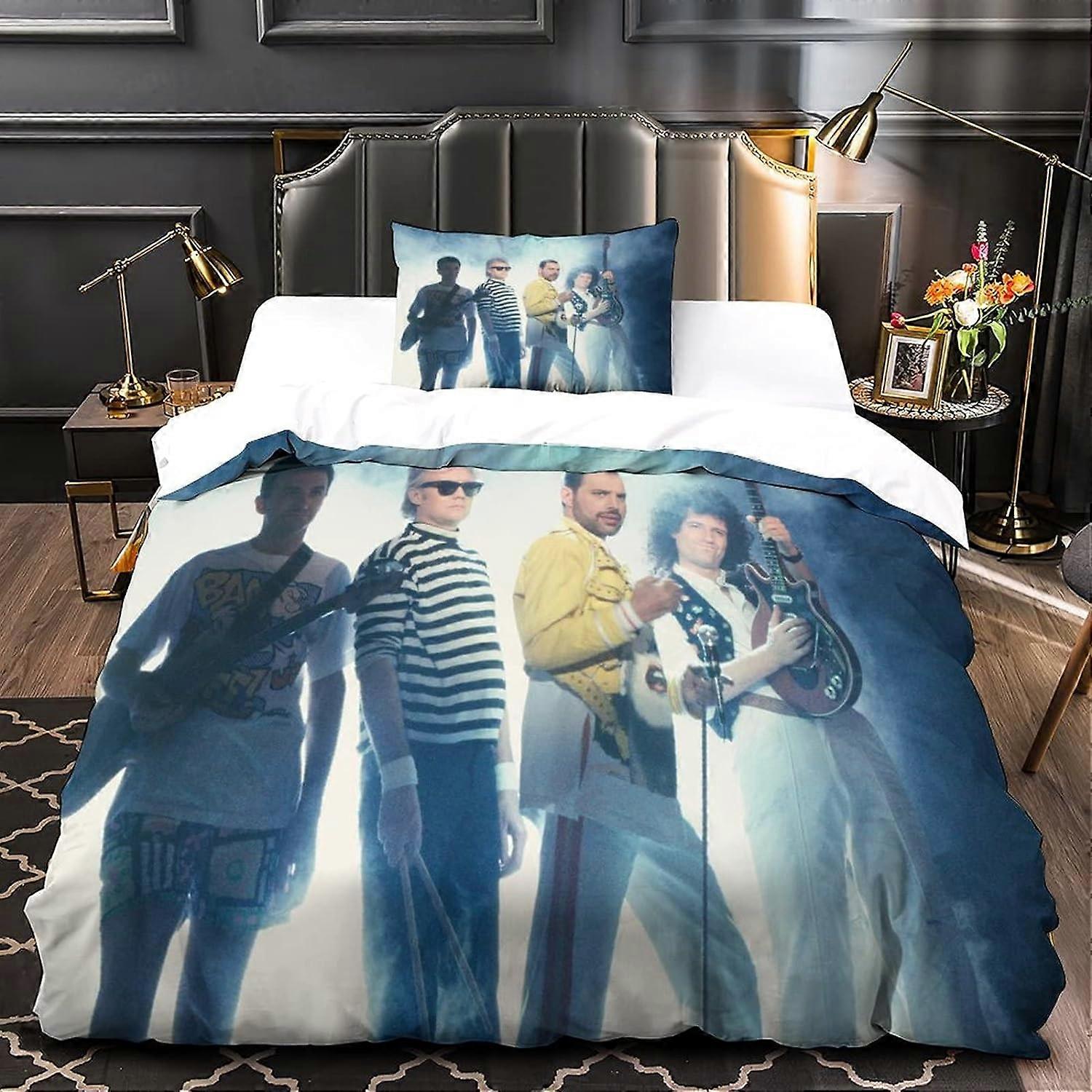 Queen Band Duvet Cover Three-Piece Suit and Quilt Set Music Drawing ...