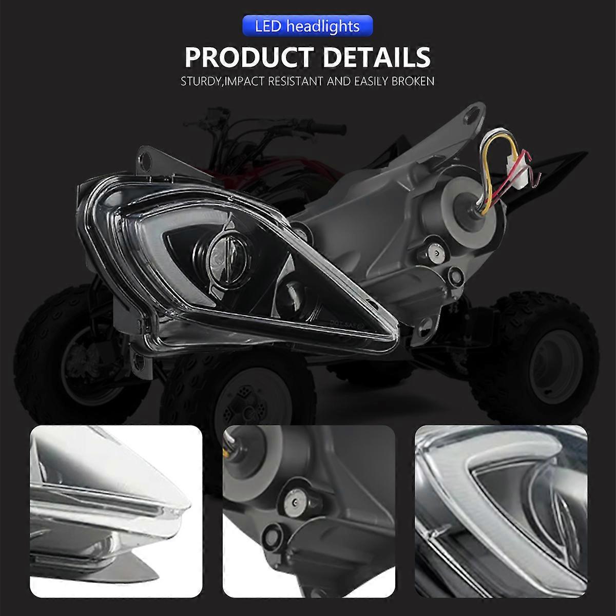 Pair DRL Headlights for Yamaha Raptor 700 700R YFZ450 YFZ450R YFZ450X ...