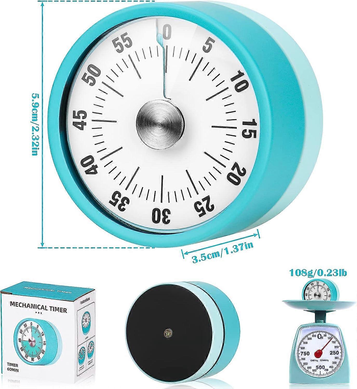 Magnetic Kitchen Timer, Clock Digital Visual Timer 60-Minute Mechanical Kitchen Timer | Fruugo UK