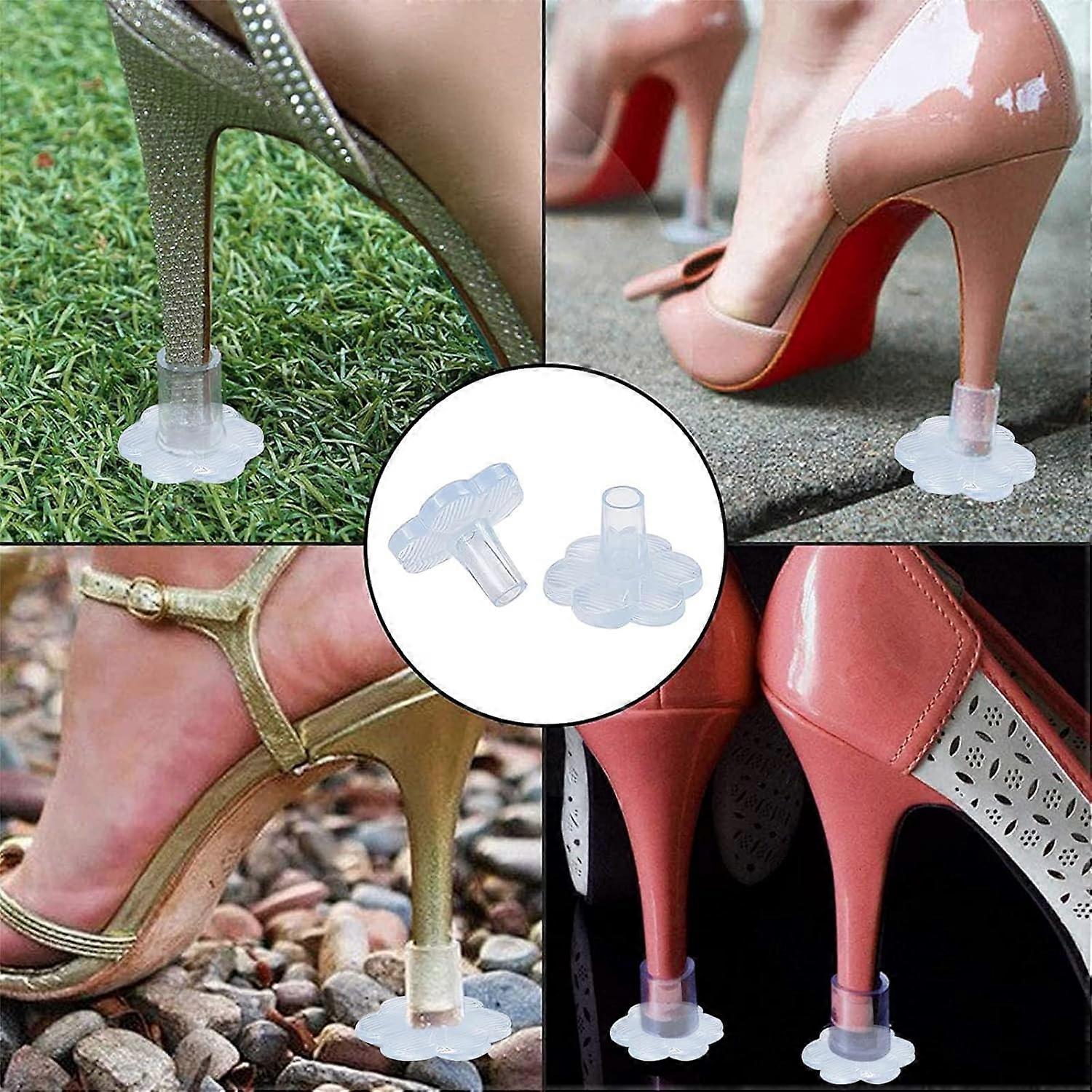 5 Pairs Clear High Heel Protectors, 5 Sizes Heel Repair Caps Covers for ...