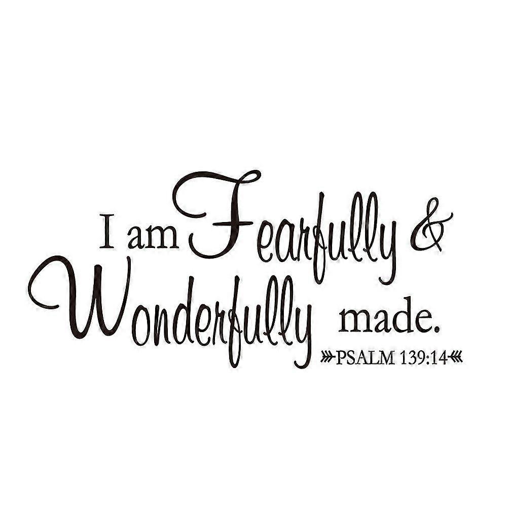 2024 I Am Fearfully And Wonderfully Made Psalm 139:14 Vinyl Wall Decal ...