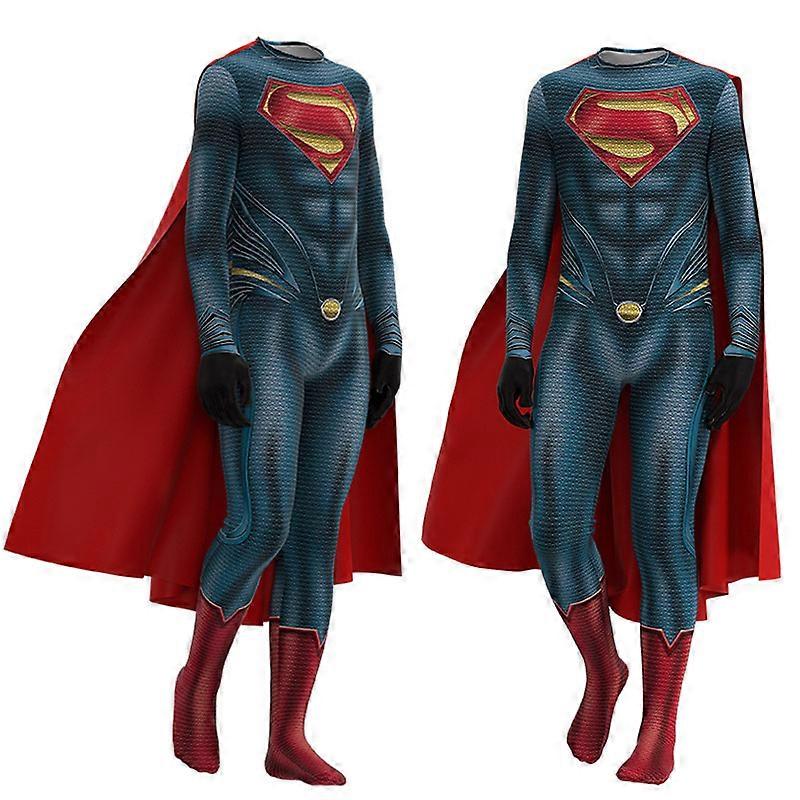 Superman Marvel Superhero Clark Kent Kal El Cosplay Costume Bodysuit ...