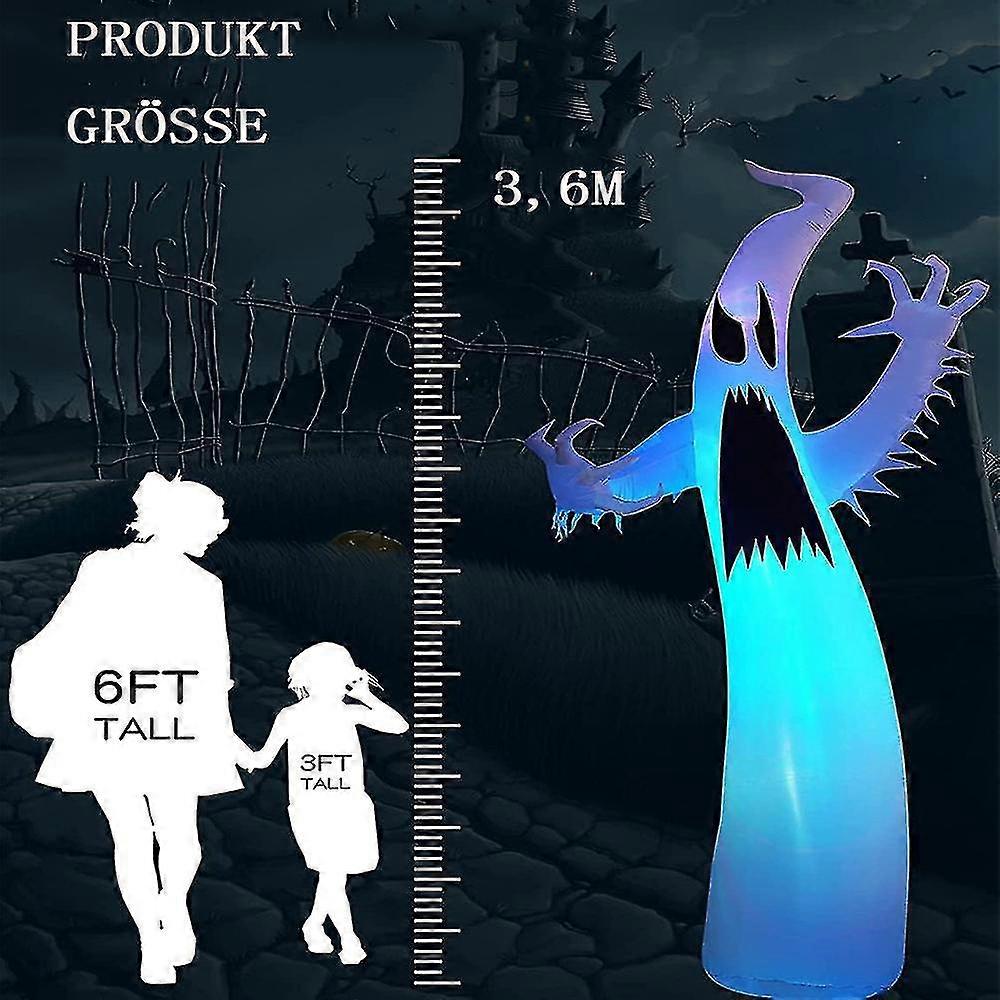 12 Ft Halloween Inflatables Ghosts Decoration With Led Lights, Ebanku ...