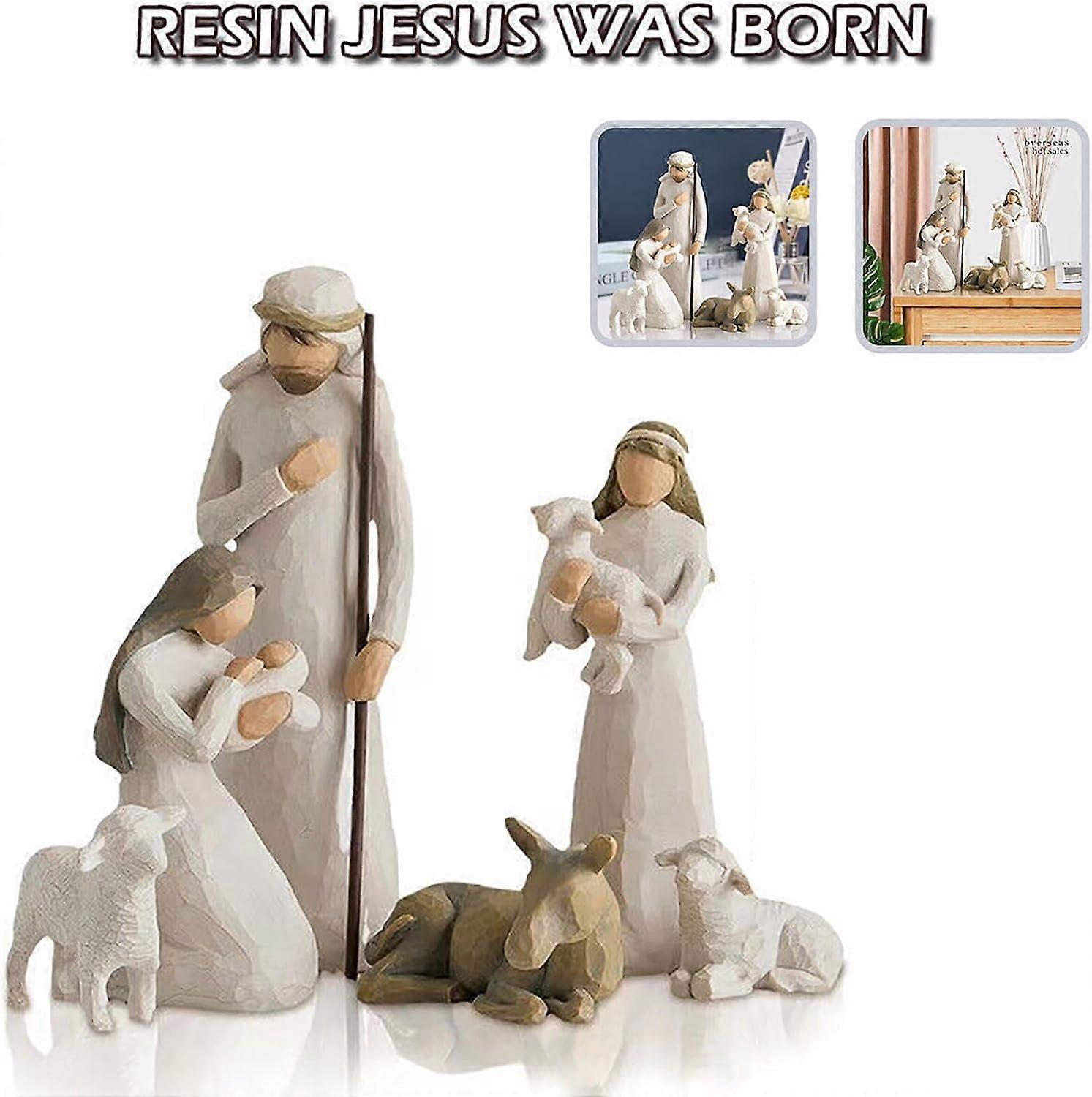 Nativity Set Born Scene Willow-Tree Figure, Figures Nativity Resin ...