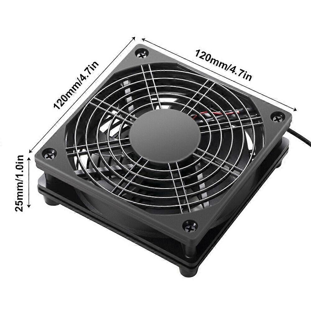 120mm USB Cooling Fan Stand 2500RPM Silent Cooler for Router Modem ...
