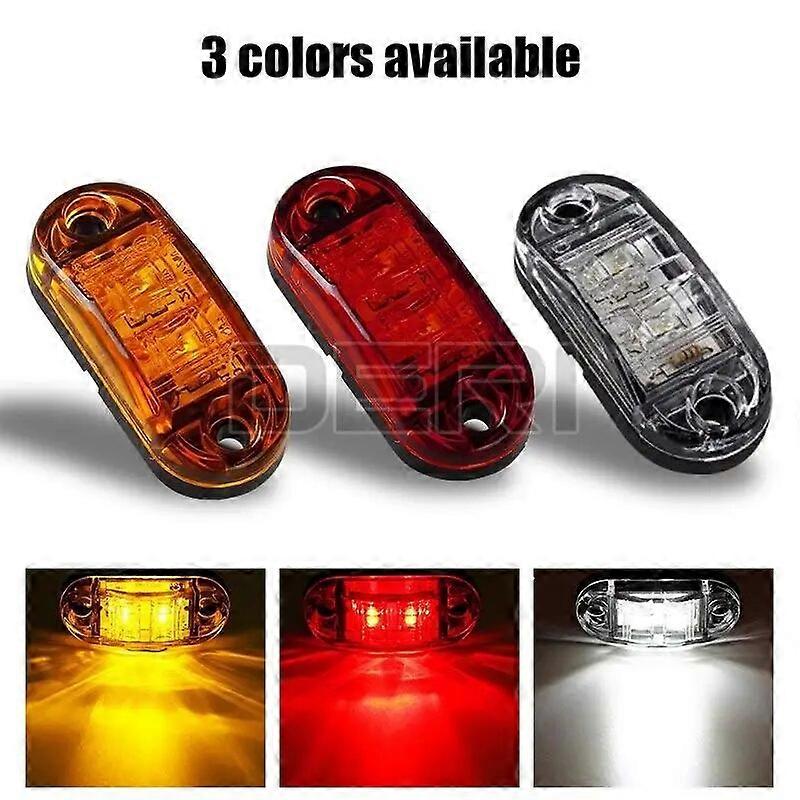 10pcs 12v 24v Led Side Marker Lights for Lorry Trailer Trucks Caravan ...