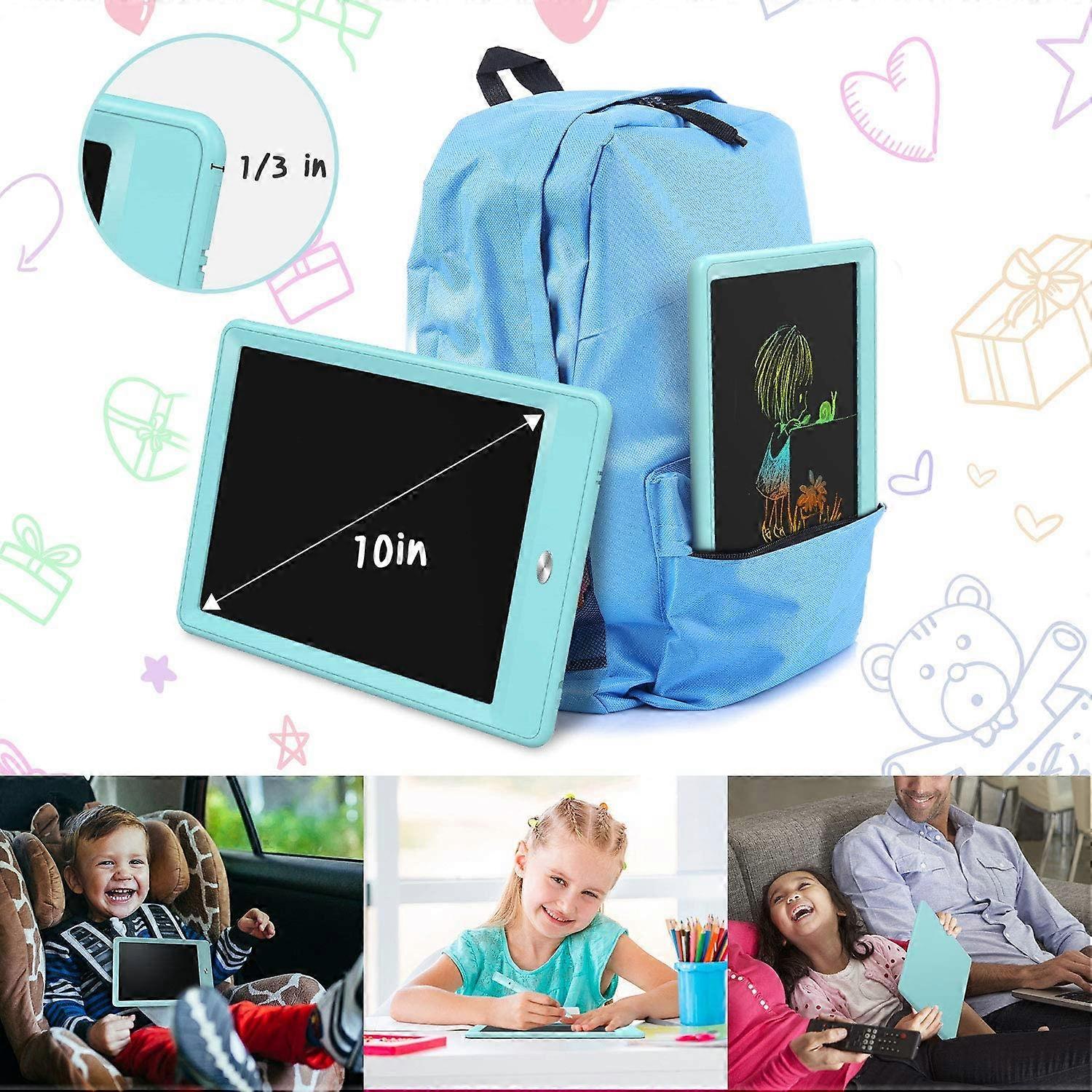 LCD Writing Tablet, 10 Inch Colorful Toddler Doodle Board Drawing ...