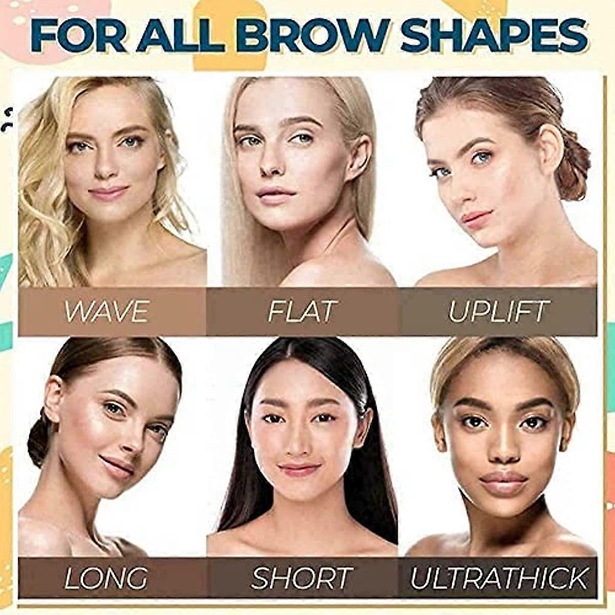 Brow Stamp Waterproof One Step Eyebrow Stamp Shaping Kit Reusable ...