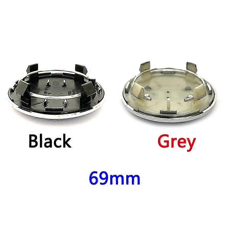 4pcs 135mm 69mm 68mm 61mm 60mm Grey Black Car Wheel Center Caps Rim Hub ...