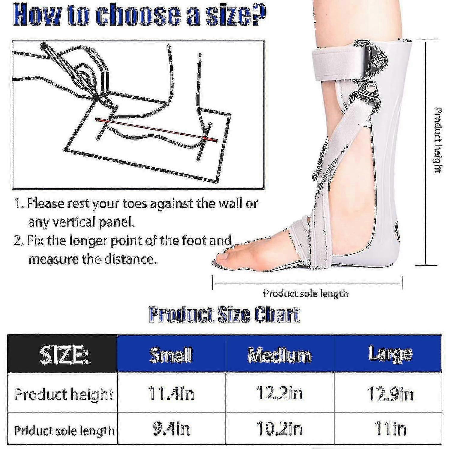 Afo Brace Lightweight Ankle Foot Orthosis Foot Drop Brace Afo ...