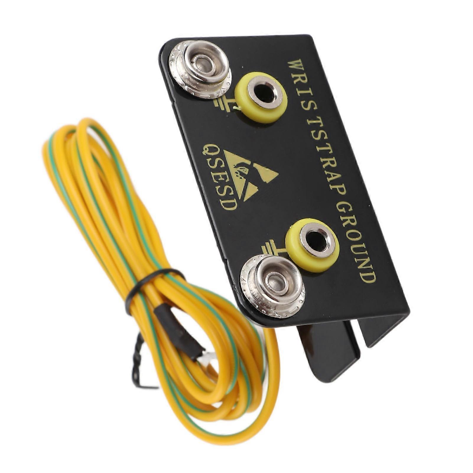 2 Hole Grounding Plug for ESD Wrist Straps with 1.6m Cable Anti Static ...