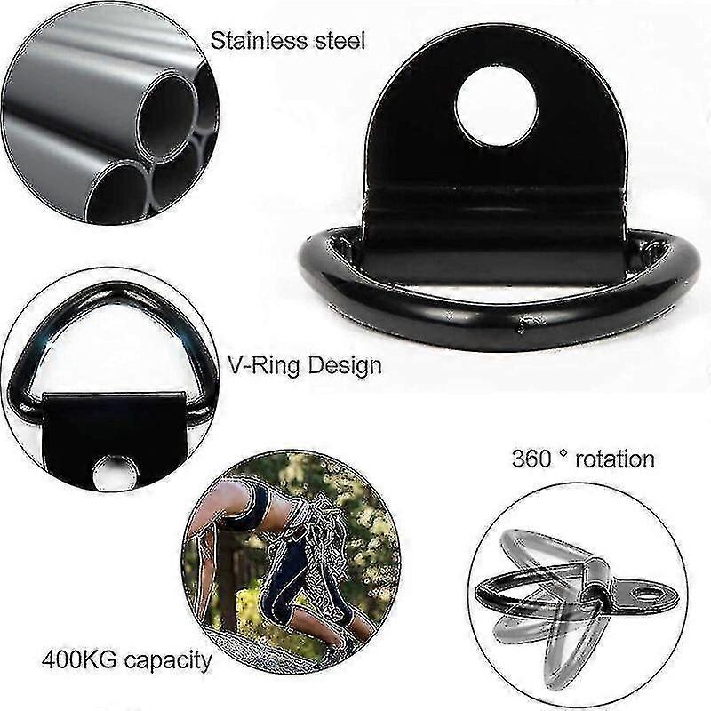 4 Pcs D-Ring Hook for Trailers Cars Trucks Kayaks Cargo Tie Down ...