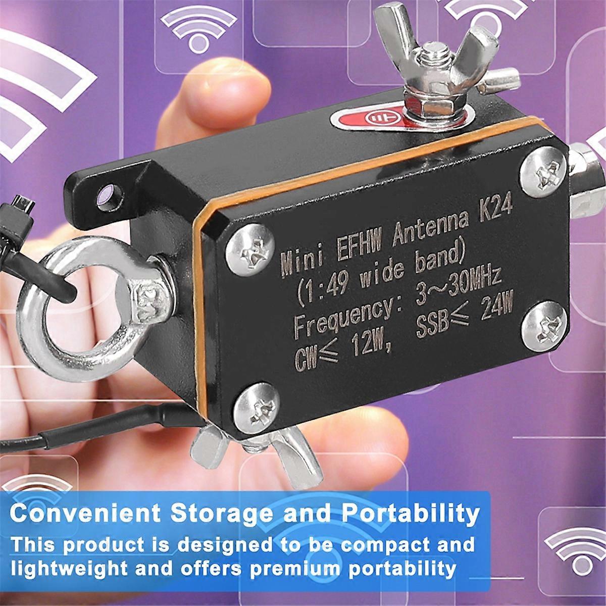 Pocket EFHW Antenna K24 3-30MHz Frequency Band Shortwave Antenna ...