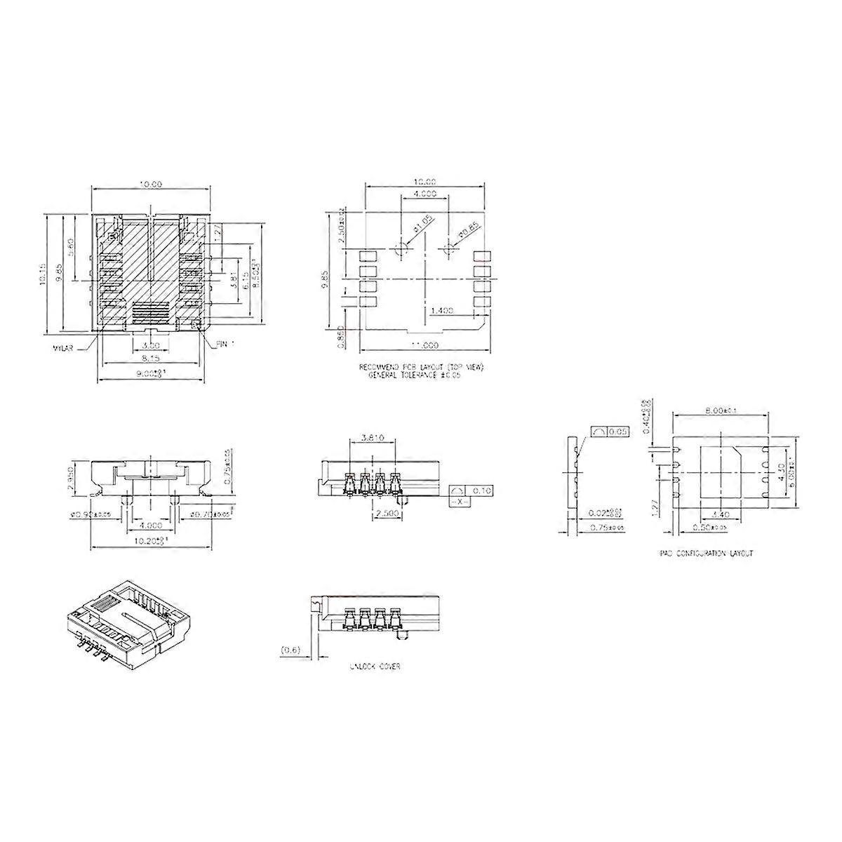 QFN8 /WSON8/MLF8/MLP8/DFN8 to DIP8 Two-in-One Socket/Adapter for Both ...